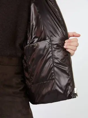 Max Mara Hooded Puffer Jacket In Water-repellent Plain-weave Fabric