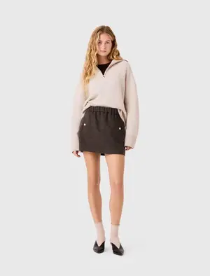 Maje Short Wool Skirt