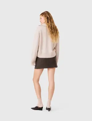 Maje Short Wool Skirt