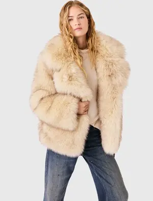 Maje Oversized Faux Fur Coat