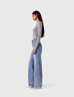 Maje Round Neck Ribbed Fine Knit Jumper - Grey