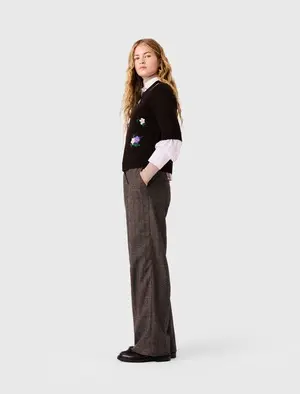 Maje Sweater With Floral Embroidery
