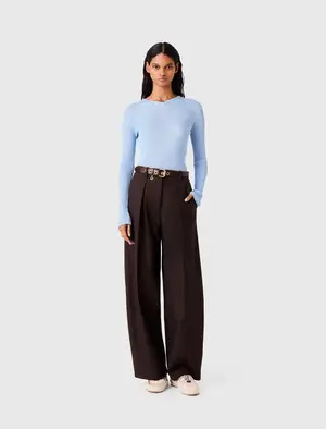 Maje Lurex Knit Jumper - Blue Sky
