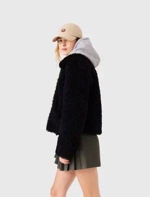 Maje Curly Faux Fur Jacket