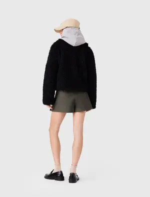 Maje Curly Faux Fur Jacket