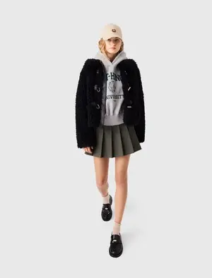 Maje Curly Faux Fur Jacket