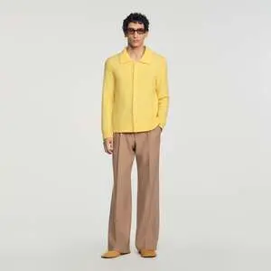 Sandro Alpaca And Wool Cardigan