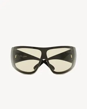 Saint Laurent Oversized Aviator Shield Sunglasses