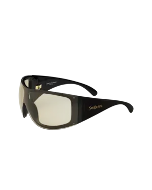 Saint Laurent Aviator Shield Sunglasses - Black