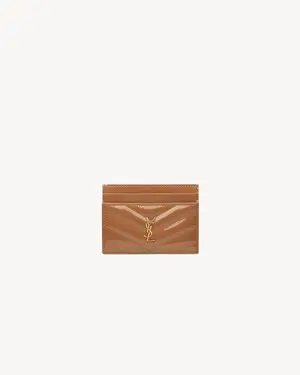 Saint Laurent Cassandre Card Case In Patent Leather