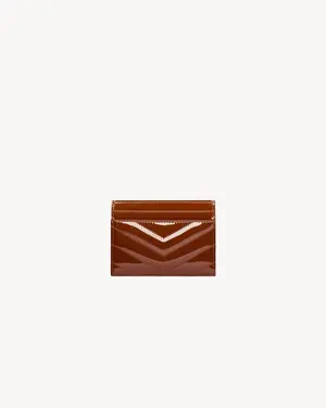 Saint Laurent Cassandre Card Case In Patent Leather