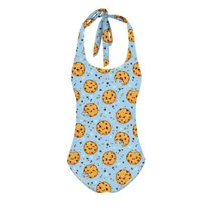 ALOHA FROM DEER Cookies Make Me Happy Open Back Swimsuit - Blue