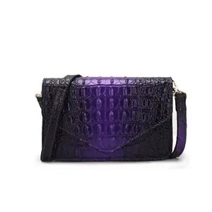 MKF COLLECTION - J'OMOR Vanta Croc-embossed Saddle Bag