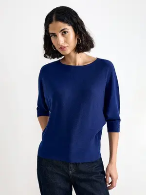 PHASE EIGHT Cristine Chic Batwing Sleeves Jumper - Cobalt