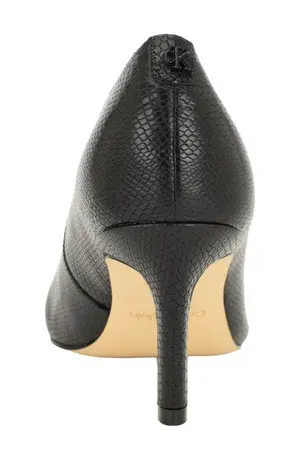 Calvin Klein Bazey Leather Pump - Black