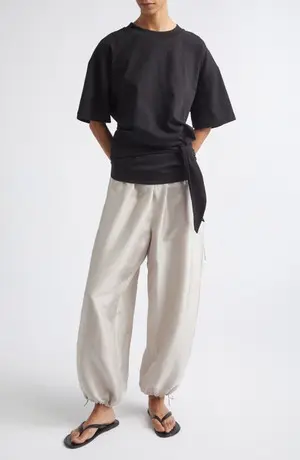 ST. AGNI Adjustable Silk Balloon Pants