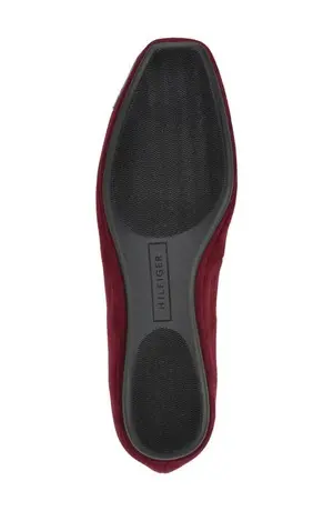Tommy Hilfiger Bekim Faux Leather Flat - Deep Bordeaux
