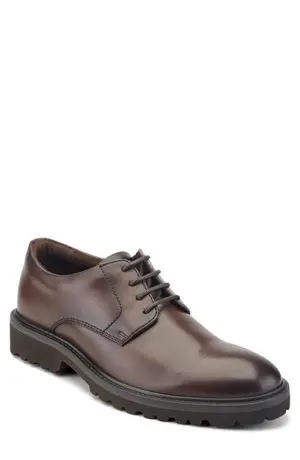 Rockport Max Leather Plain Toe Derby - Brown Leather
