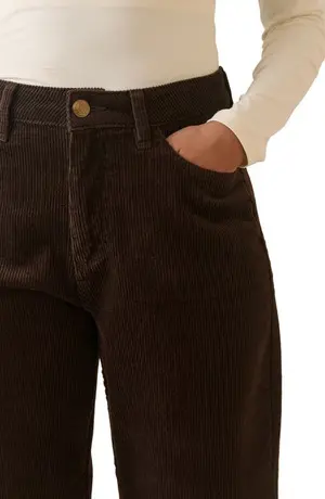 NOBODY'S CHILD Seamed Corduroy Barrel Leg Pants