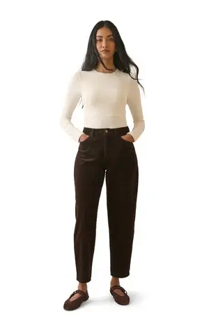 NOBODY'S CHILD Seamed Corduroy Barrel Leg Pants