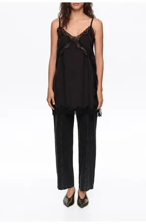 Bimba Y Lola Straight Cropped Trousers - Denim
