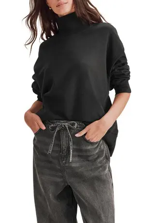 Splendid Winslow Mock Neck Sweater Black