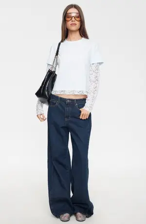 Lioness Baby Bottega Lace Trim Layered Tee