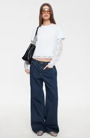 Lioness Baby Bottega Lace Trim Layered Tee