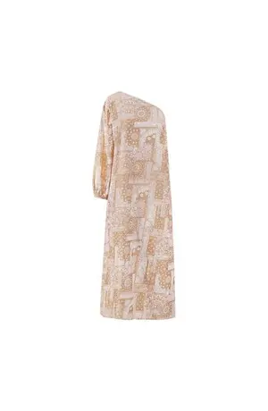 MER ST. BARTH Kelly Kaftan One-shoulder Café