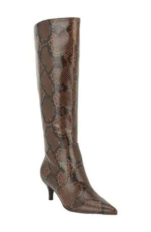 Tommy Hilfiger Derisa Knee High Faux Leather Boot - Cognac