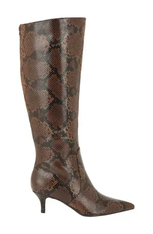 Tommy Hilfiger Derisa Knee High Faux Leather Boot - Cognac