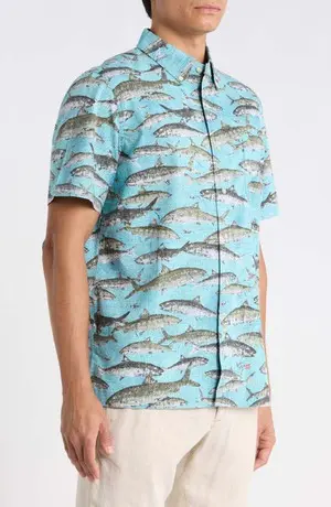 Reyn Spooner Oio Naoki Button-down Shirt - Adriatic Blue