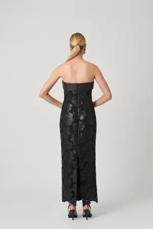 Shoshanna Leather Cut-out Lace Serena Dress
