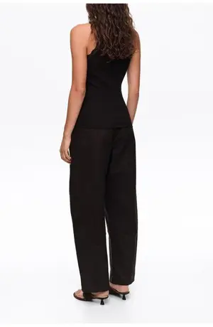 Bimba Y Lola Barrel Trousers With Decorative Stitching