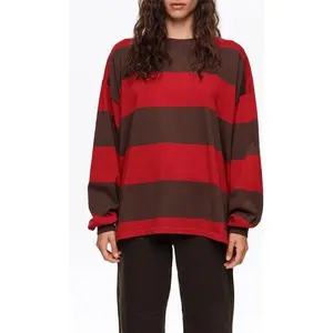Bimba Y Lola Oversize Striped Long T-shirt - Red