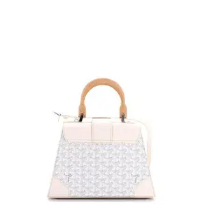 Goyard Saigon Top Handle Bag Coated Canvas With Leather Pm