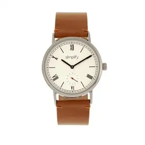 SIMPLIFY The 5100 Series Sub Dial Second Hand Watch Tan