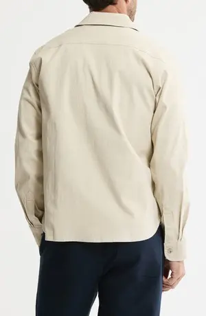 JACHS Cotton & Silk Stretch Overshirt
