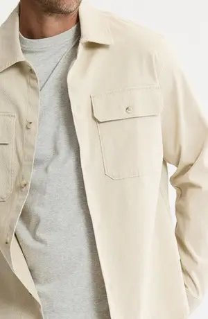 JACHS Cotton & Silk Stretch Overshirt