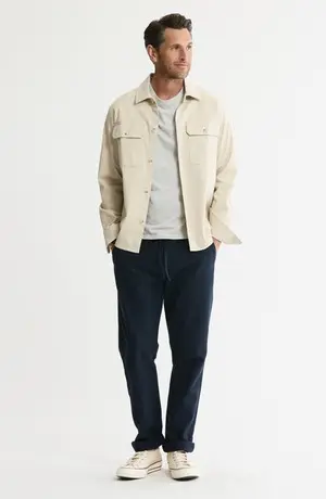 JACHS Cotton & Silk Stretch Overshirt