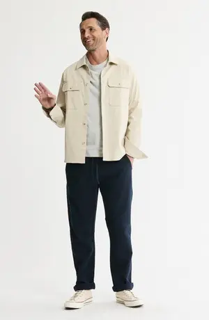 JACHS Cotton & Silk Stretch Overshirt
