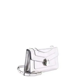 BVLGARI Serpenti Forever Shoulder Bag Metallic Leather Small