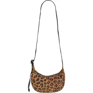 Baggu Small Recycled Nylon Crescent Crossbody Bag - Leopard