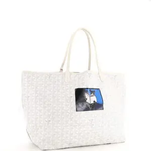 Goyard Saint Louis Tote Printed Coated Canvas Gm - White