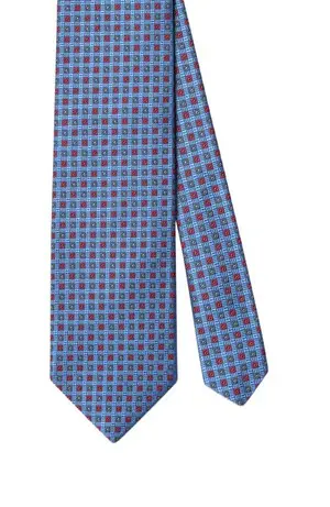 Robert Talbott Robert Square Neat Best Of Class Necktie Blue