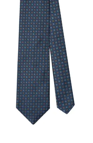 Robert Talbott Robert Square Neat Best Of Class Necktie Navy Multi