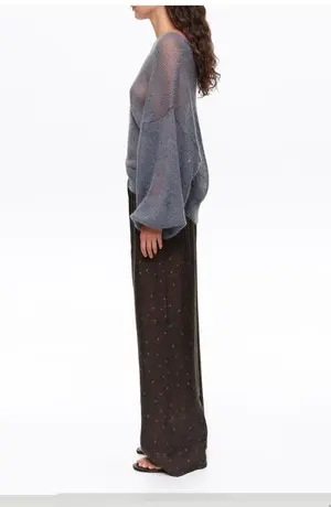 Bimba Y Lola Mohair Boat-neck Oversize Sweater