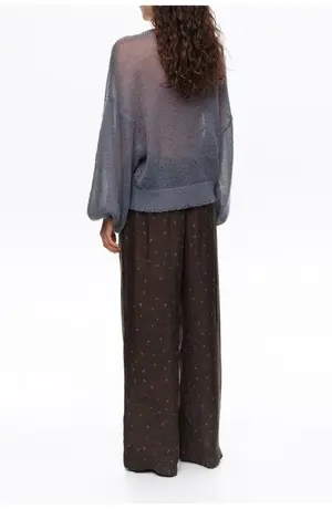 Bimba Y Lola Mohair Boat-neck Oversize Sweater