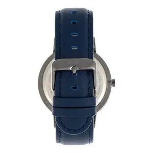 SIMPLIFY The 6500 Leather Strap Watch - Blue