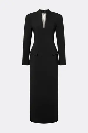 MALINA Vanesa Deep V-neck Maxi Dress